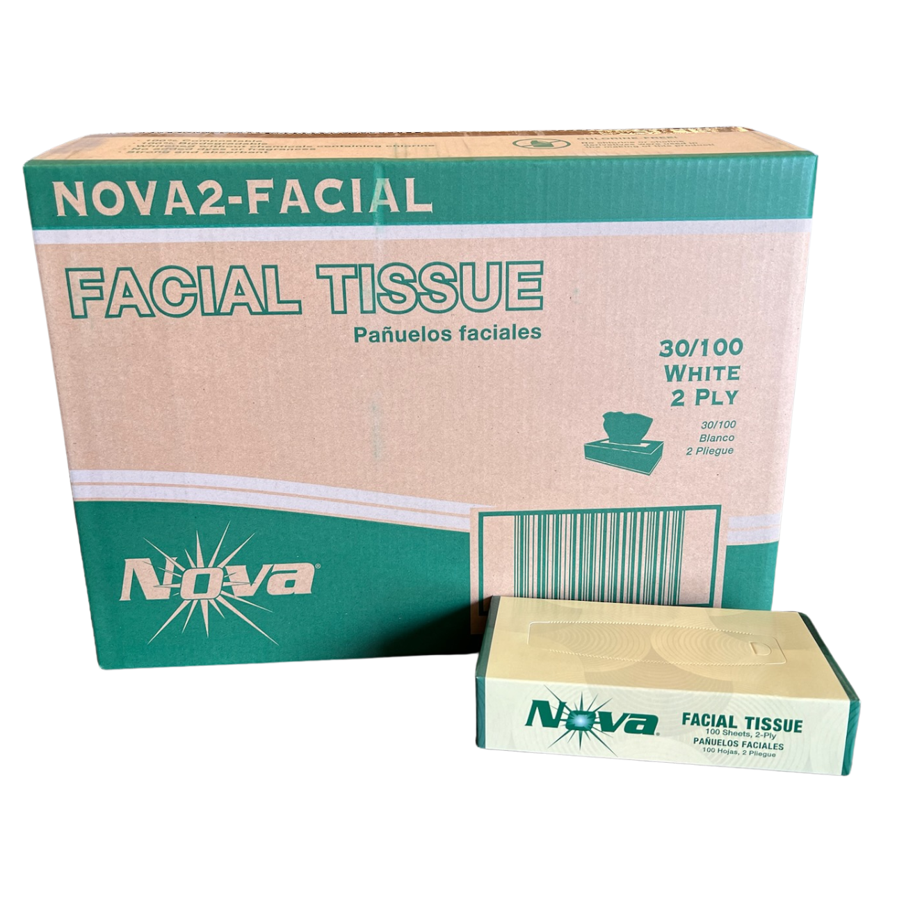 Nova Facial Tissue White 30/100/cs – Source One Distributors