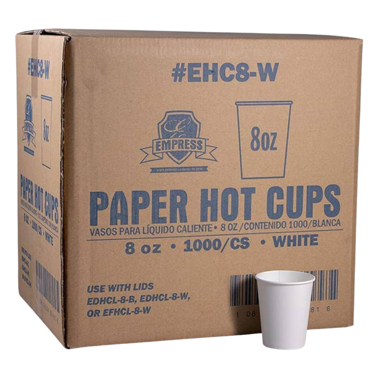 Empress 8oz Paper Hot Cups 1000/cs – Source One Distributors