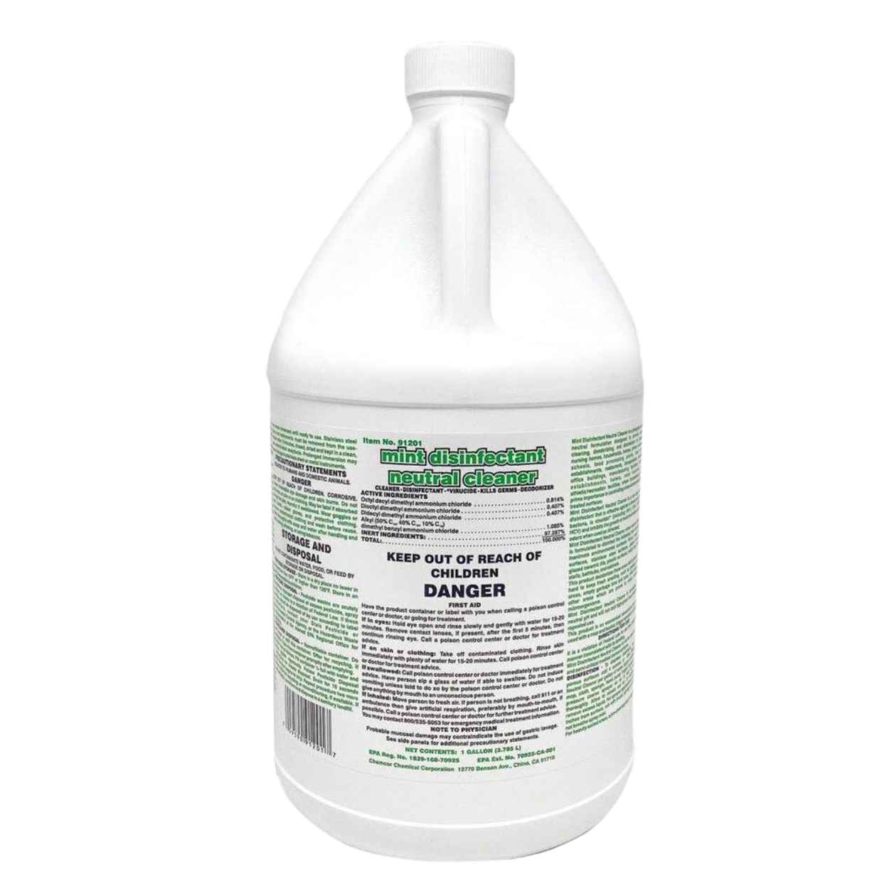 Chemcor Mint Disinfectant Neutral Cleaner 4/1gal – Source One Distributors